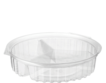 Clearview® 3 Compartment Bowls with Flat Lid (568ml / 20oz) | Clear ...
