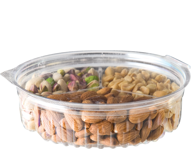 Clearview® 3 Compartment Bowls with Flat Lid (568ml / 20oz) | Clear ...