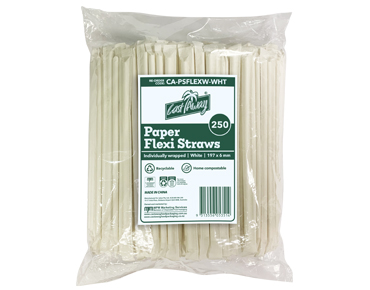 Flexi Paper Straws | White (Paper wrapped) - Castaway® Shop