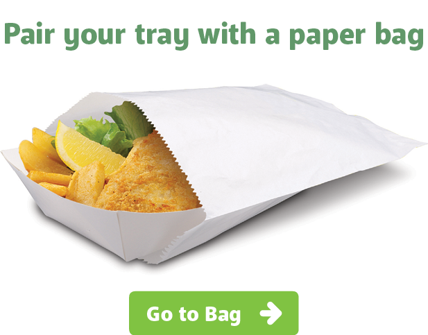 Folding White Paper Food Trays (Small) | Castaway® Food Packaging