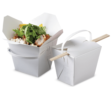 Food Pails with Handles (White 26oz) | Takeaway Food Box | Castaway ...