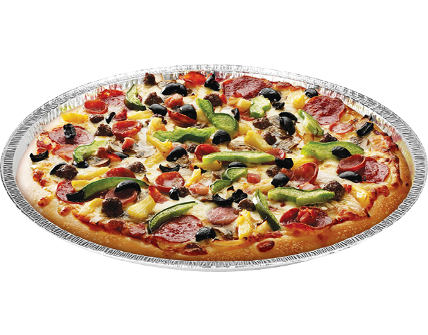 Non-perforated Round Foil Trays (Large Pizza Container) | Castaway ...