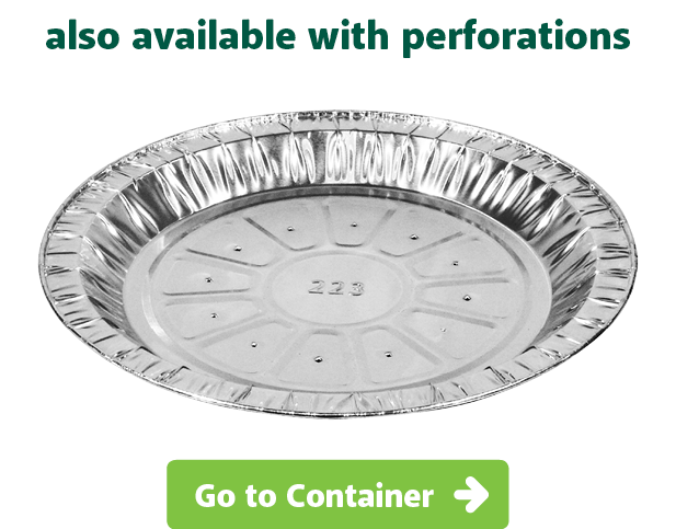 Non-perforated Round Foil Trays (Small Family Pie Container) | Castaway ...