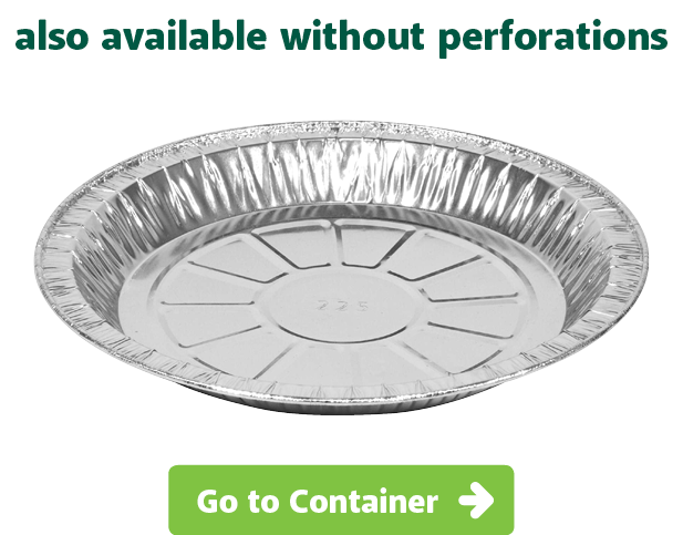 Perforated Round Foil Trays (Medium Pie Container) | Castaway® Food ...
