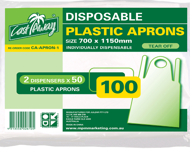 PrimeSource® Disposable Plastic Aprons | Castaway® Food Packaging