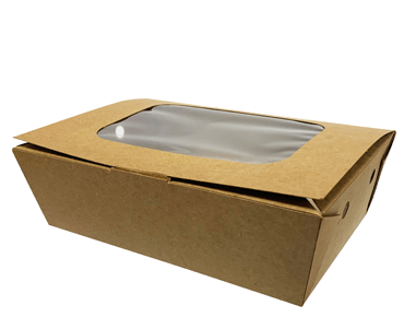 Snack Box Tuck-Top Window Salad Pack (Large) | Castaway® Food Packaging