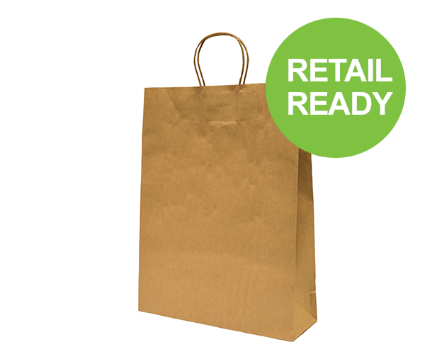 Shopping/Retail Bags with Twisted Paper Handles (Medium) | Castaway ...