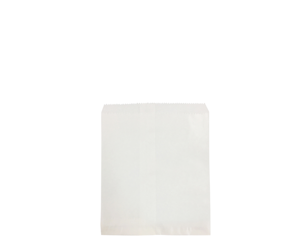 Flat White Paper Bags (Size #1 Square) | Castaway® Food Packaging