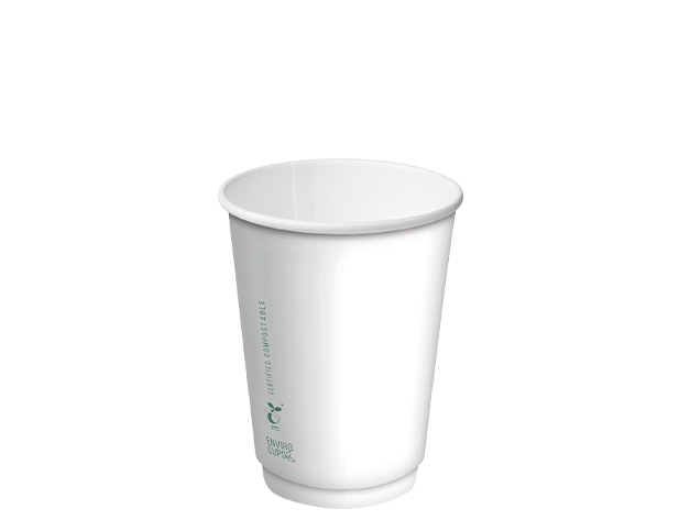 EnviroCup Combo Double Wall Aqueous 12oz 86mmØ White - Castaway® Shop